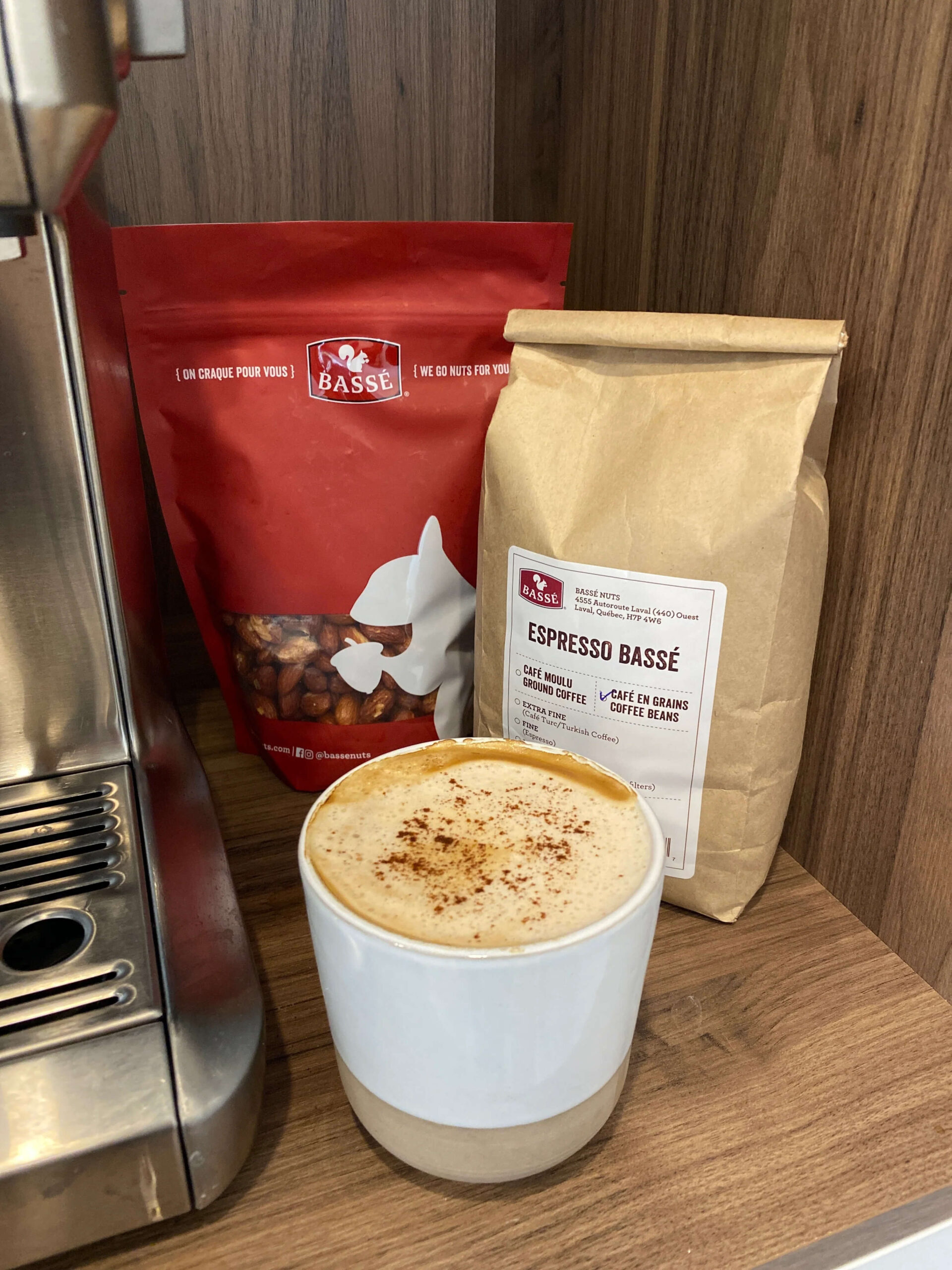 Recipe : almond milk latte - Bassé Nuts